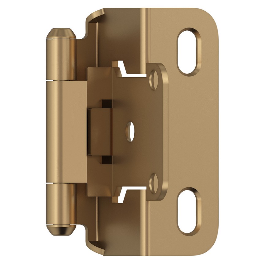 1/2" Overlay Partial Wrap Self-Closing Hinge Champagne Bronze BPR7550CZ ...